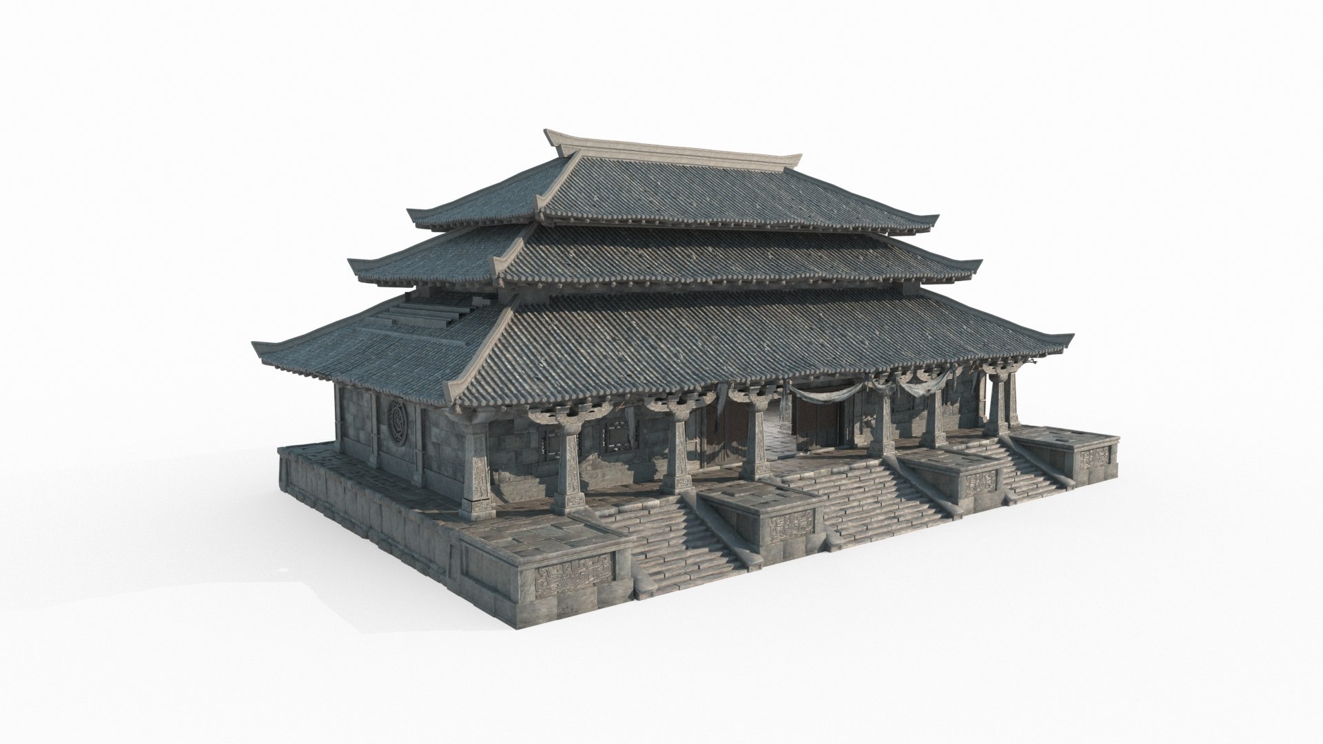 3D Ancient Asian Grand Palace - TurboSquid 2293221