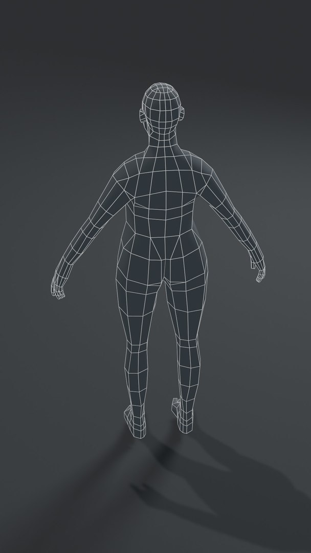 3D Model Female Body Fat Base Mesh - TurboSquid 1655597