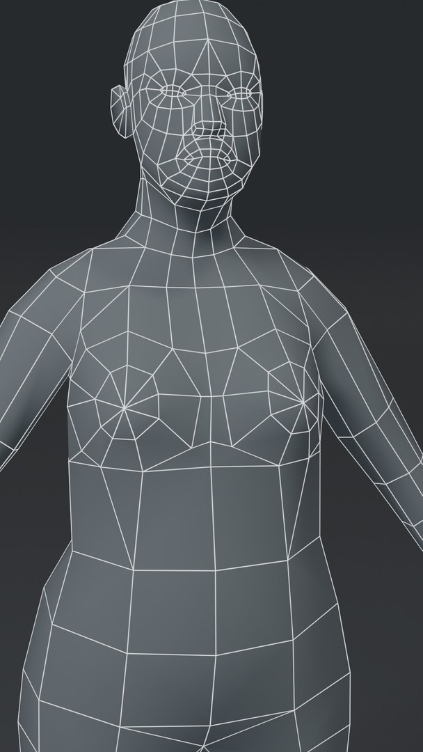 3D Model Female Body Fat Base Mesh - TurboSquid 1655597