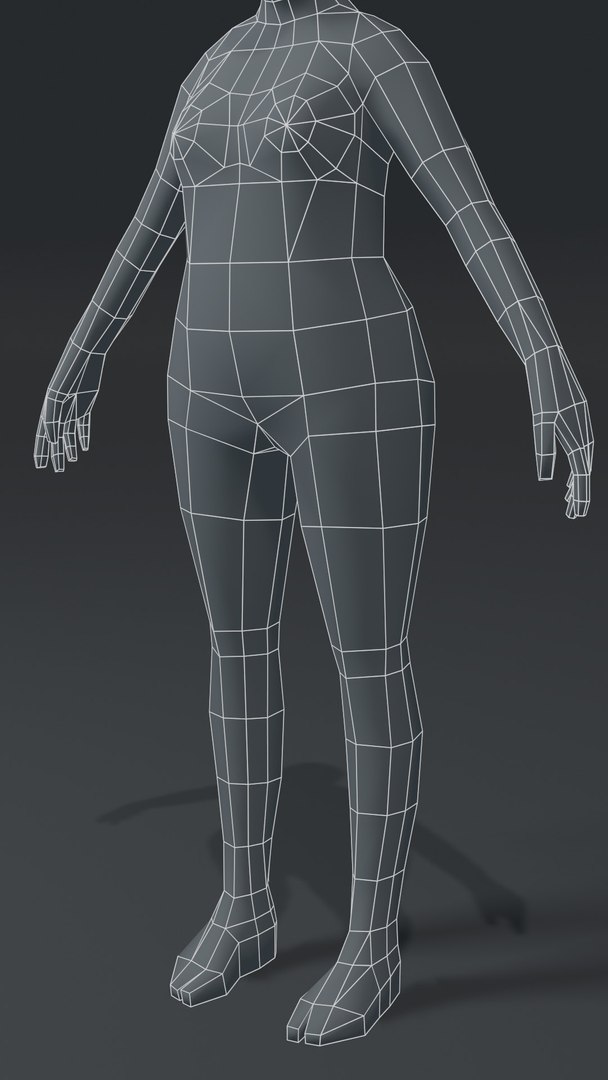 3D Model Female Body Fat Base Mesh - TurboSquid 1655597