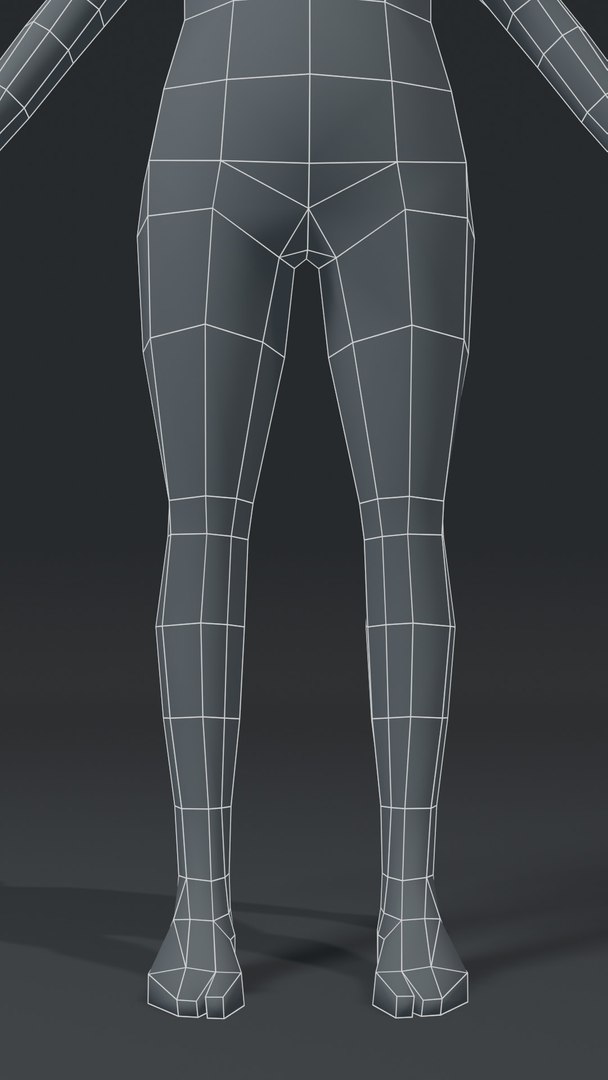 3D Model Female Body Fat Base Mesh - TurboSquid 1655597