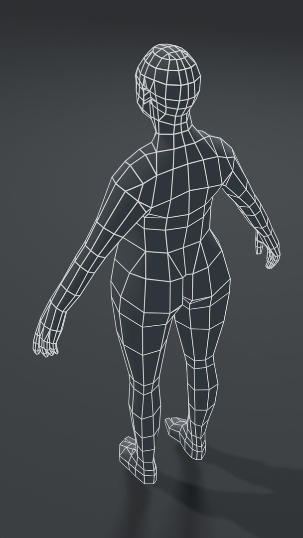 3D Model Female Body Fat Base Mesh - TurboSquid 1655597