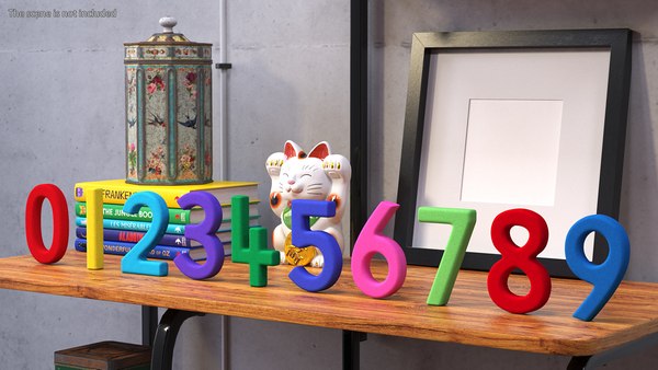 Paper Numbers Set 3D - TurboSquid 1774114