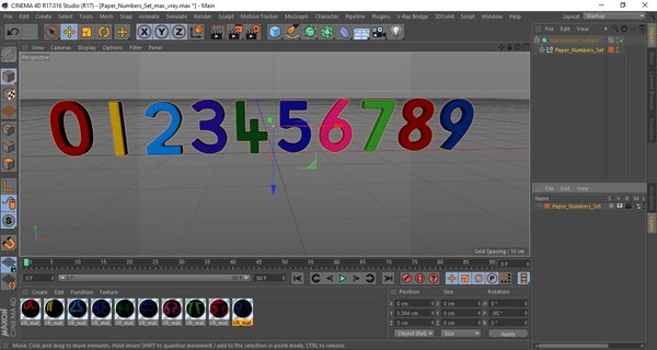 Paper Numbers Set 3D - TurboSquid 1774114
