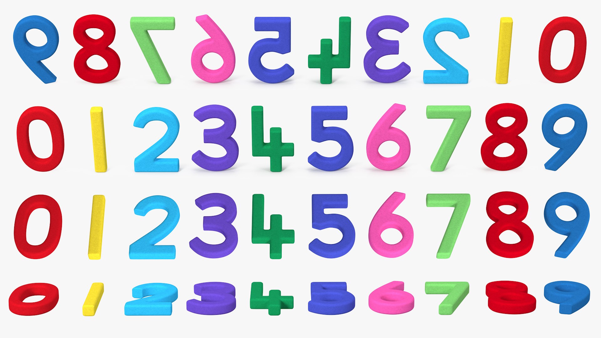 Paper Numbers Set 3D - TurboSquid 1774114