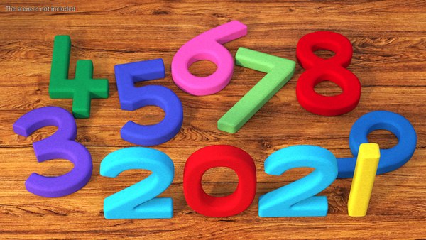 Paper Numbers Set 3D - TurboSquid 1774114