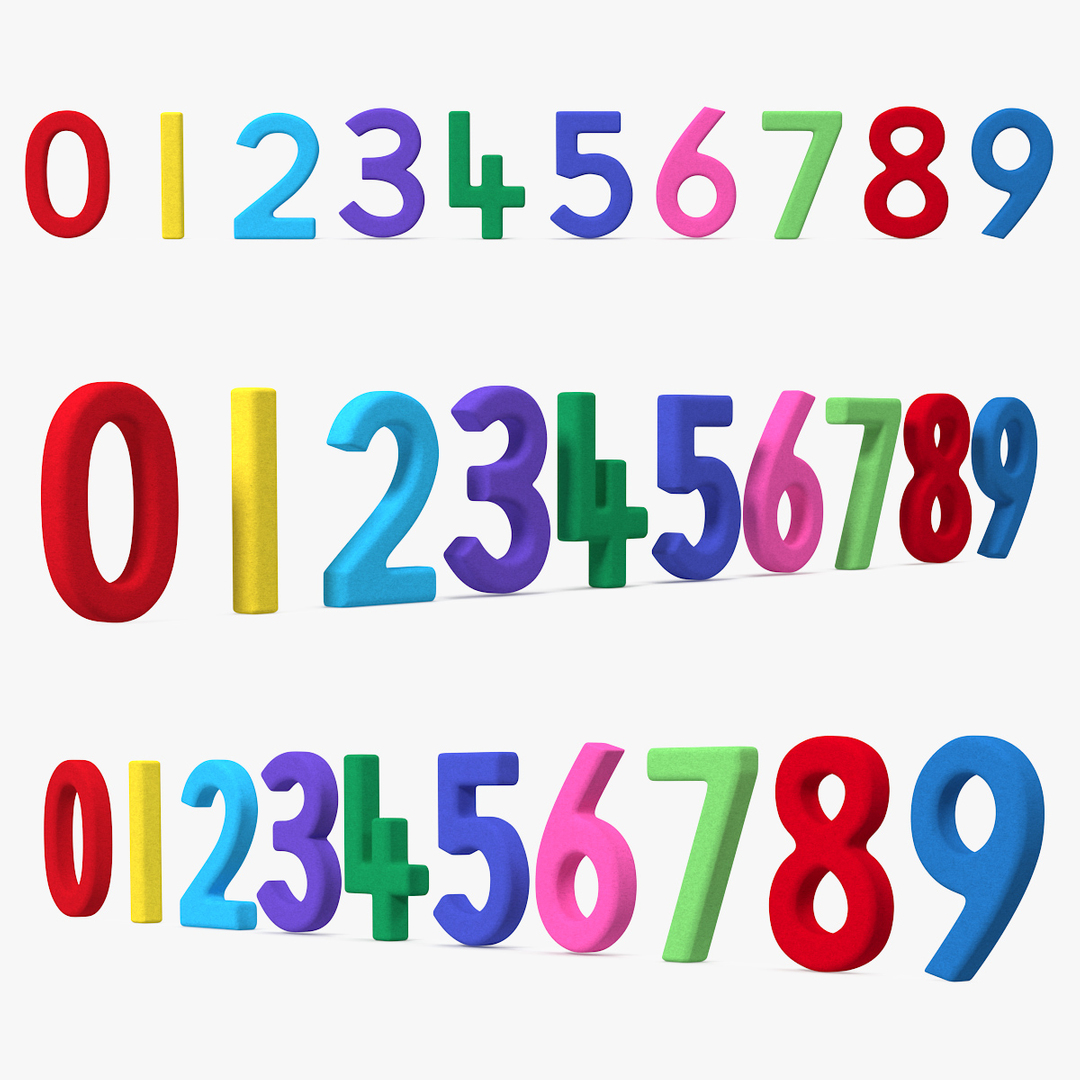 Paper Numbers Set 3D - TurboSquid 1774114
