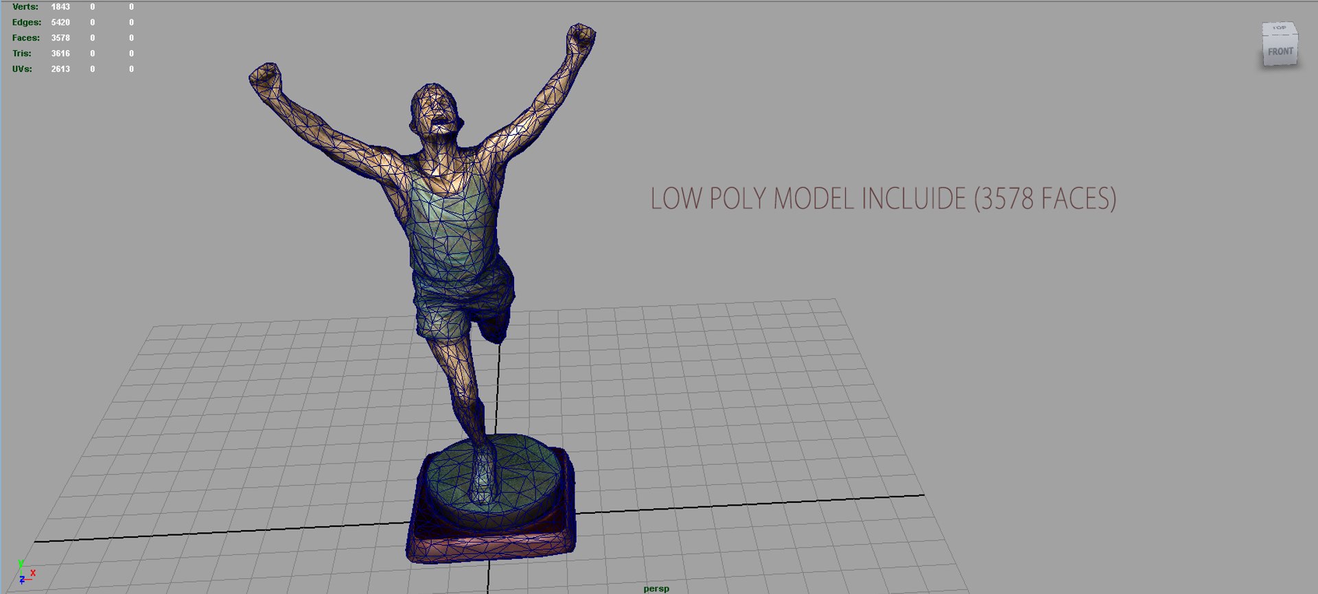 Runner Trophy Model - TurboSquid 1240329