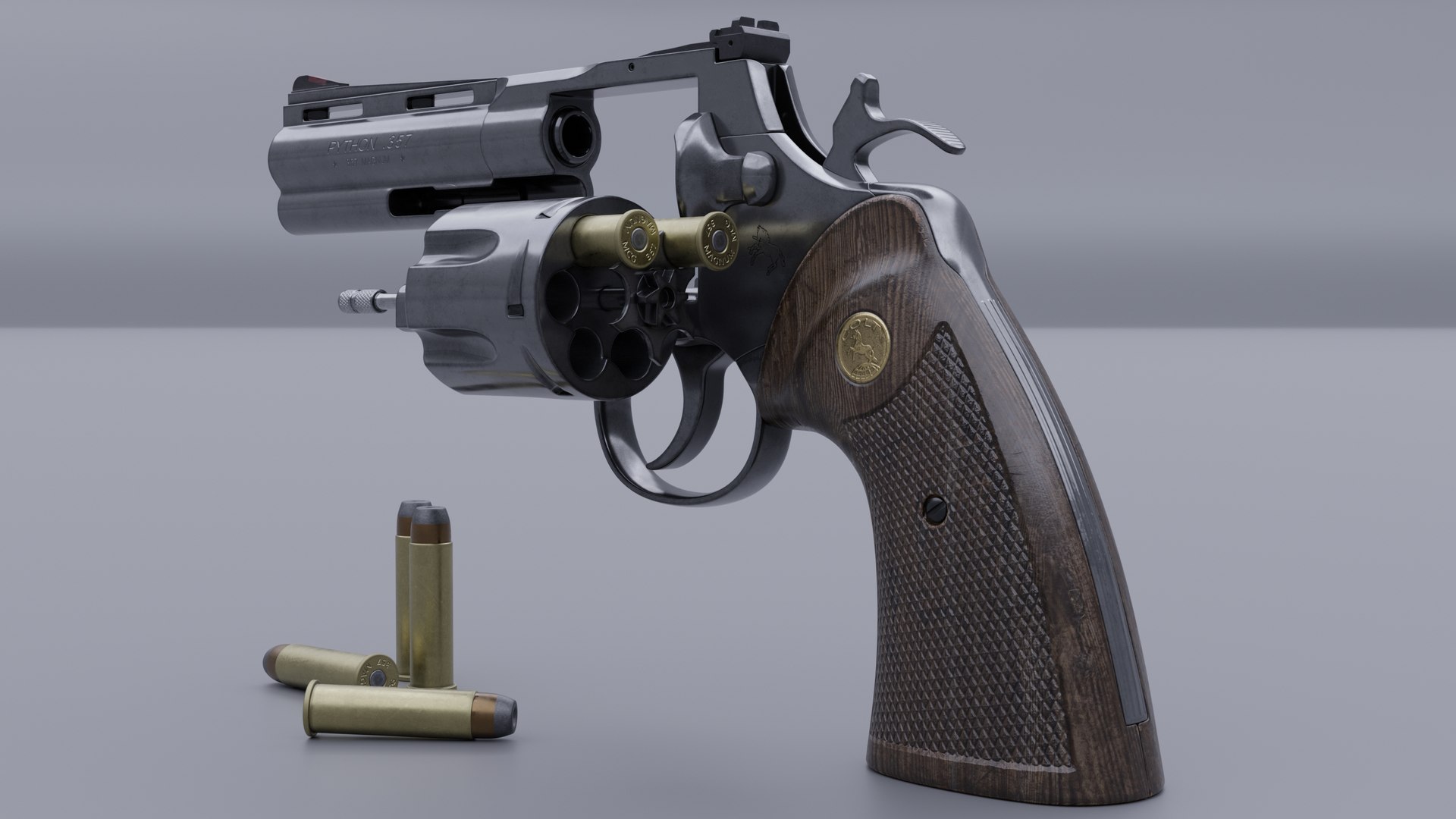 3D Colt python 357 4 inch polished model - TurboSquid 2035861