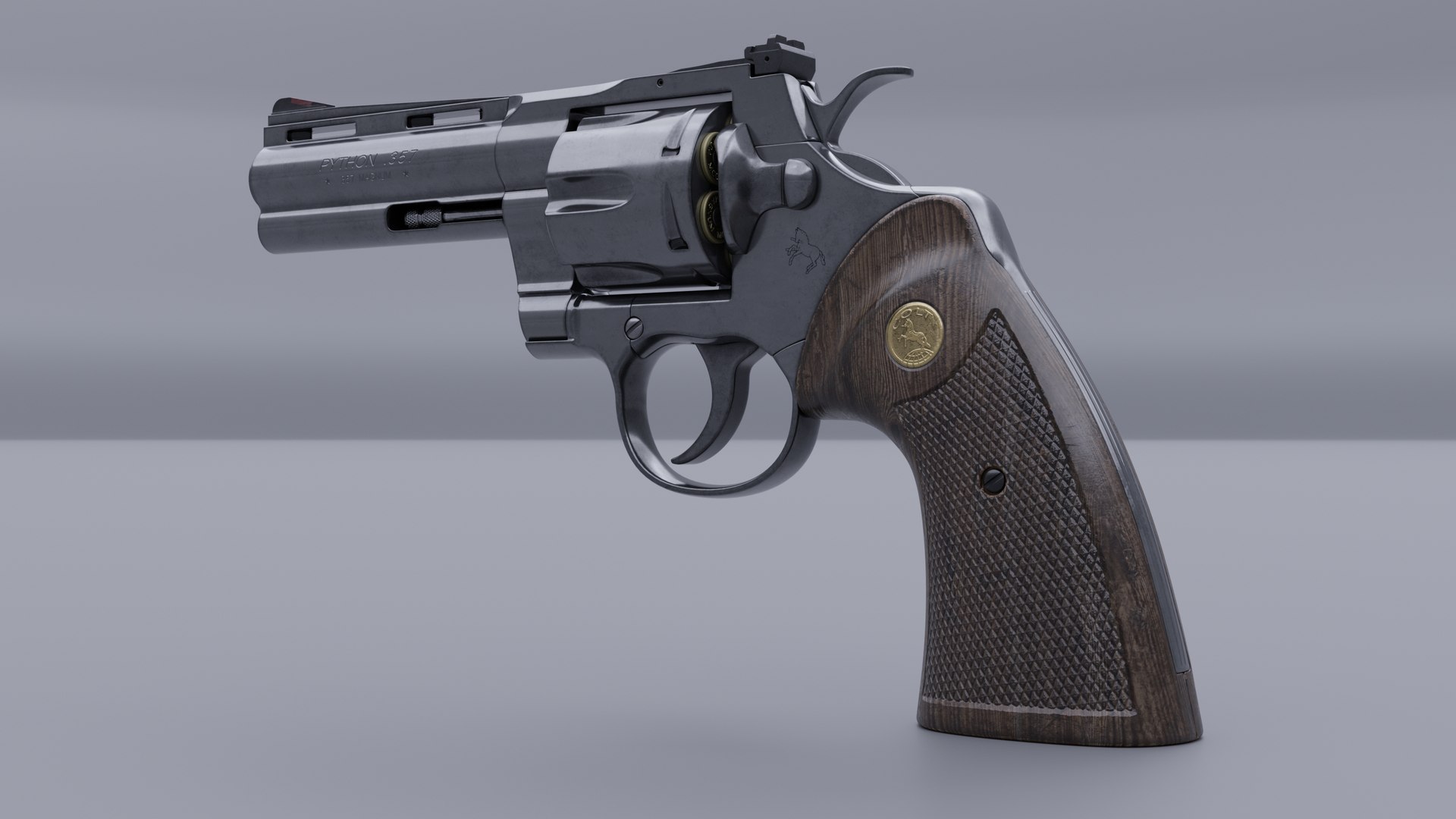 3D Colt python 357 4 inch polished model - TurboSquid 2035861