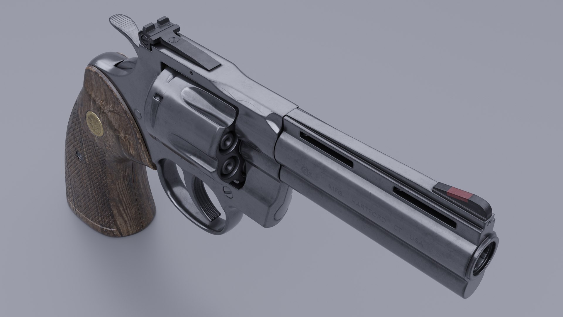 3D Colt python 357 4 inch polished model - TurboSquid 2035861