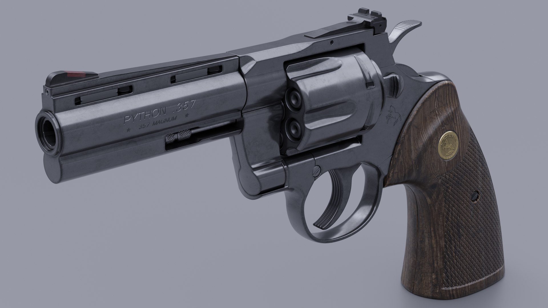 3D Colt python 357 4 inch polished model - TurboSquid 2035861