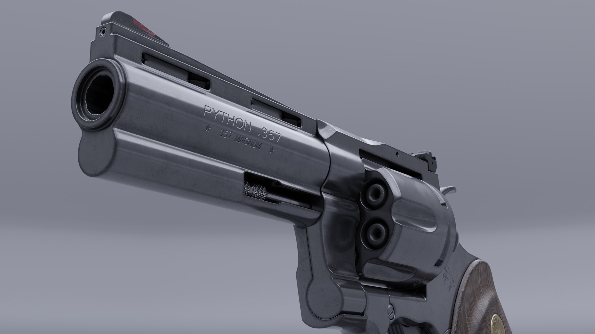 3D Colt python 357 4 inch polished model - TurboSquid 2035861