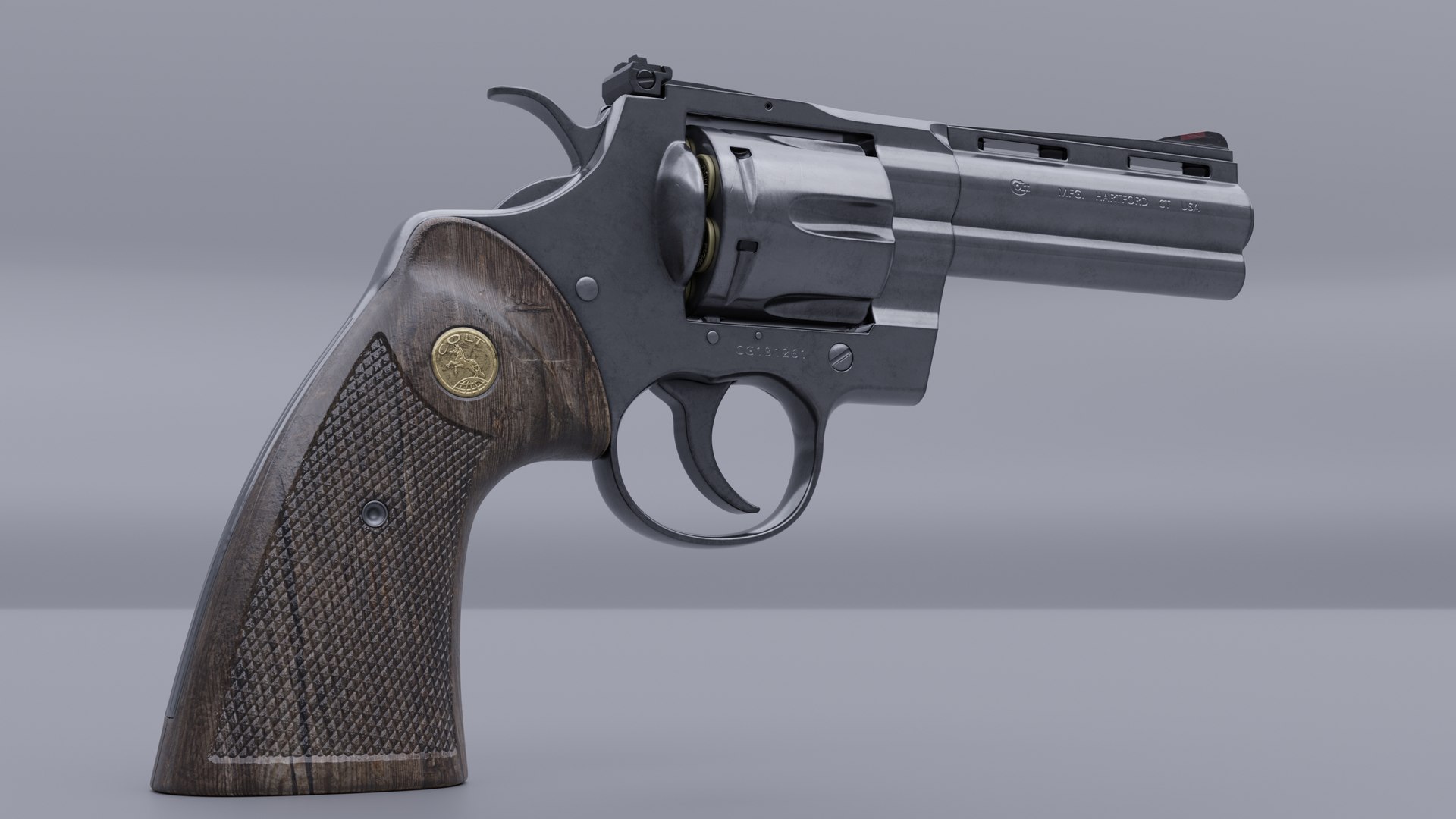 3D Colt python 357 4 inch polished model - TurboSquid 2035861