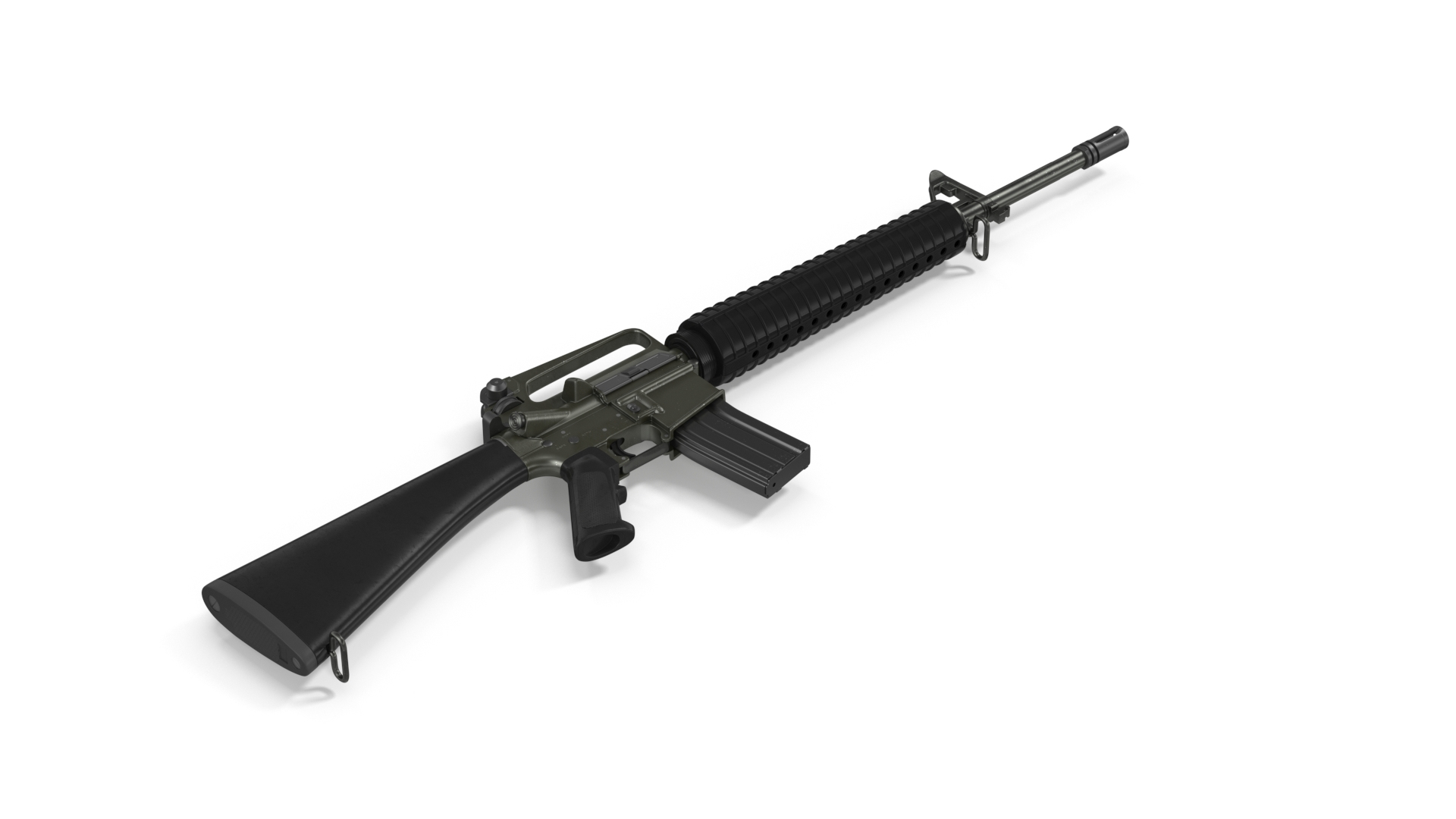 3D M16 A2 Modern Firearm - TurboSquid 2189792