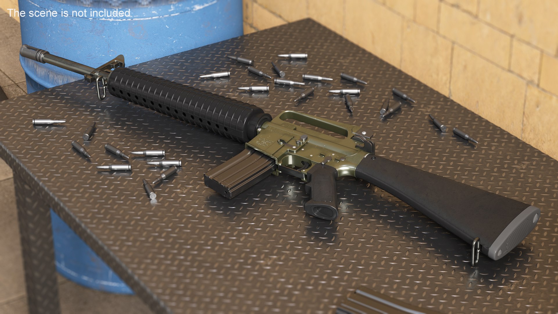 3D M16 A2 Modern Firearm - TurboSquid 2189792