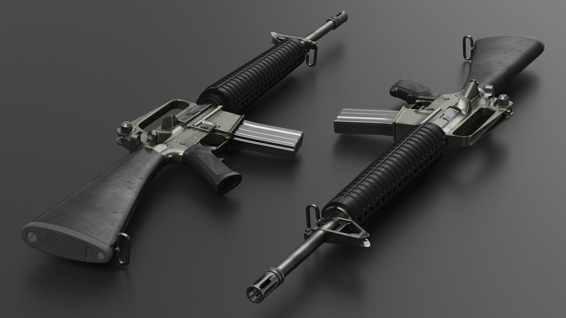 3D M16 A2 Modern Firearm - TurboSquid 2189792