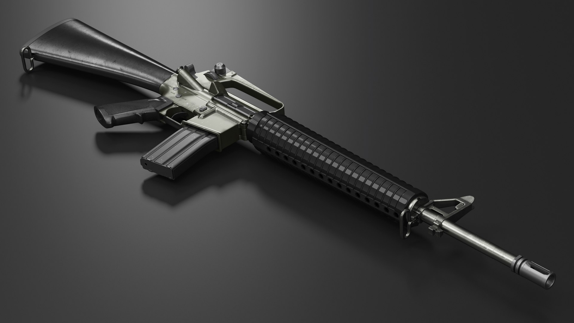 3D M16 A2 Modern Firearm - TurboSquid 2189792