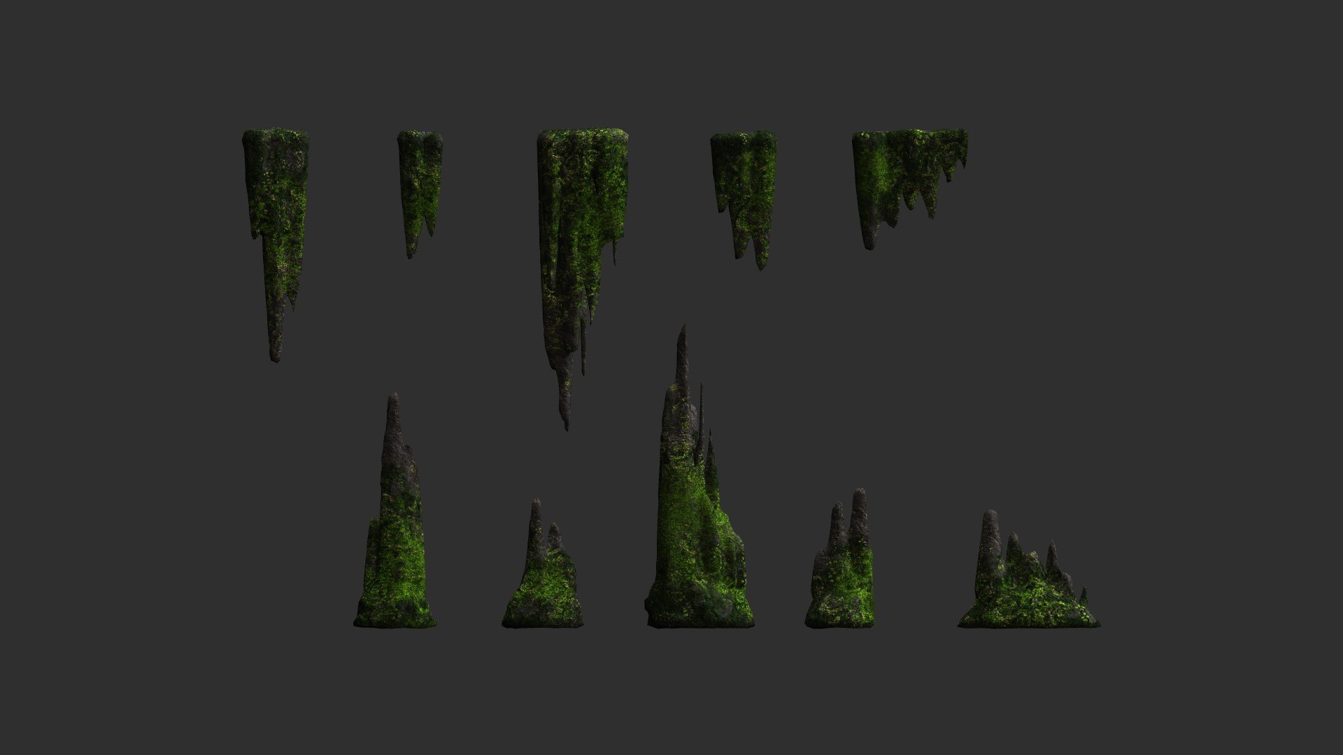 Cave Rock Pack 1 - Moss Model - TurboSquid 1968885