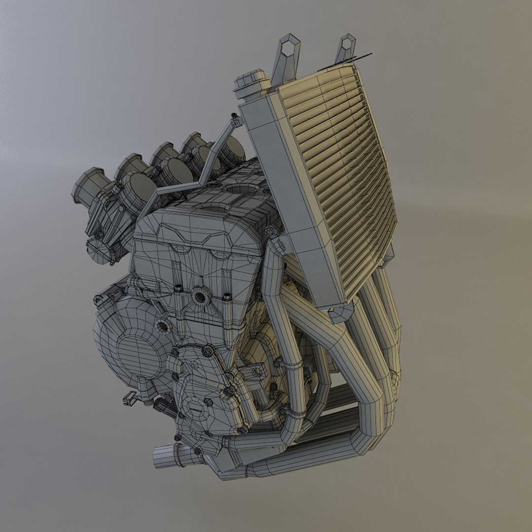3d Model R6 Engine
