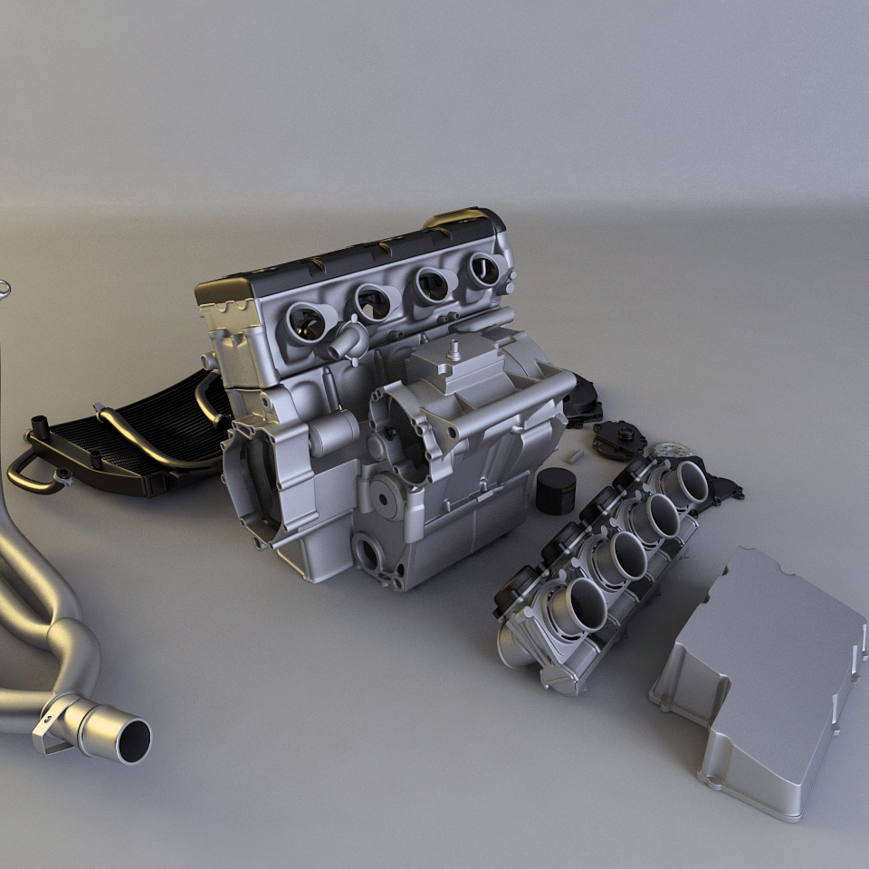 3d model r6 engine