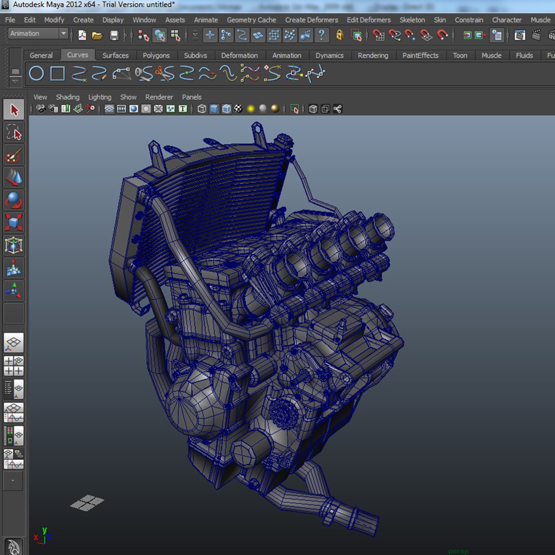 3d Model R6 Engine