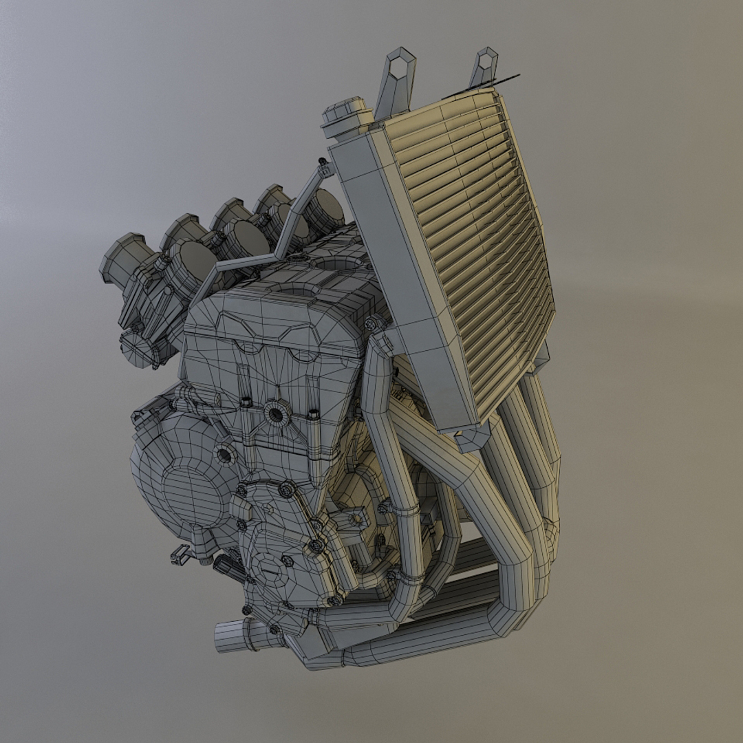3d Model R6 Engine