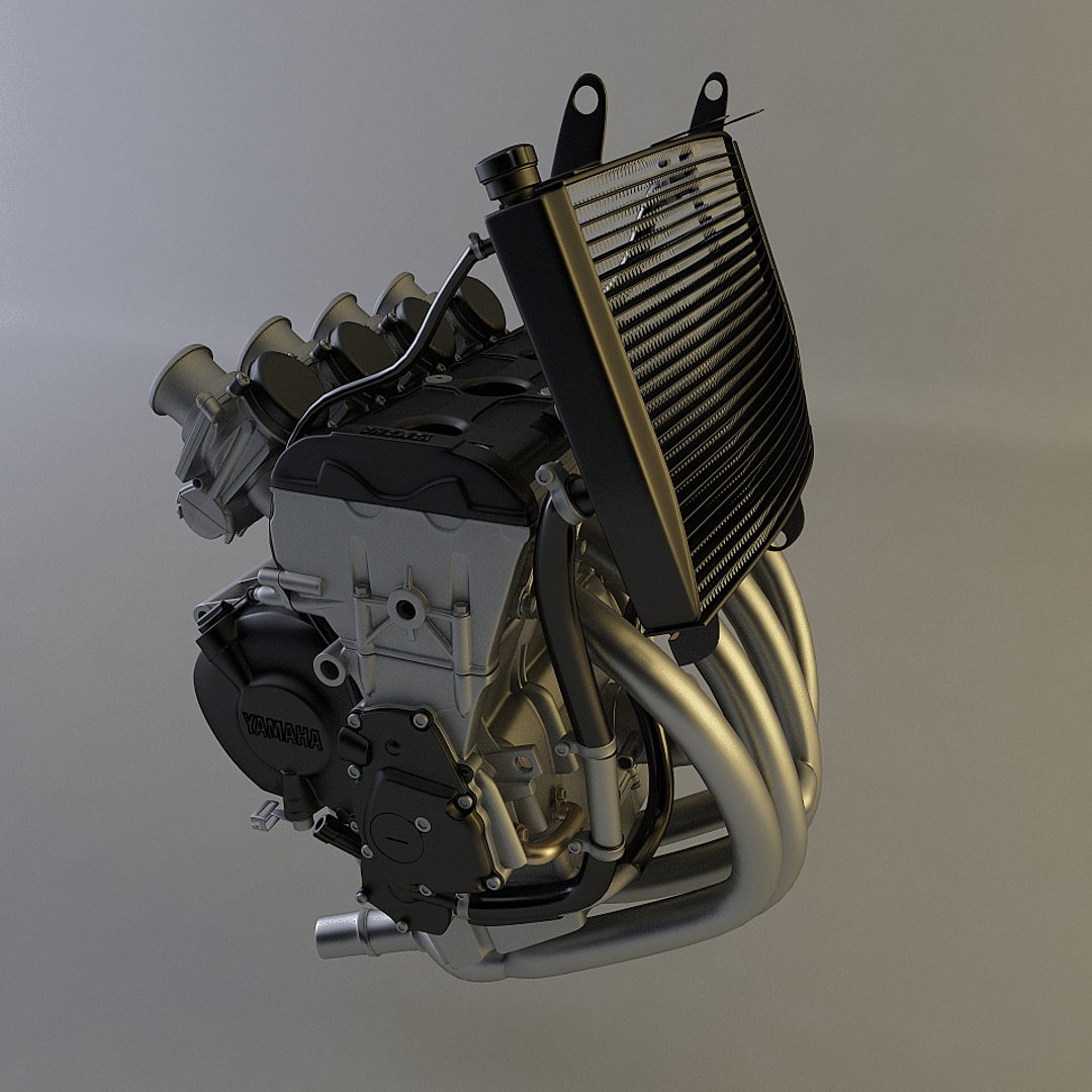 3d Model R6 Engine
