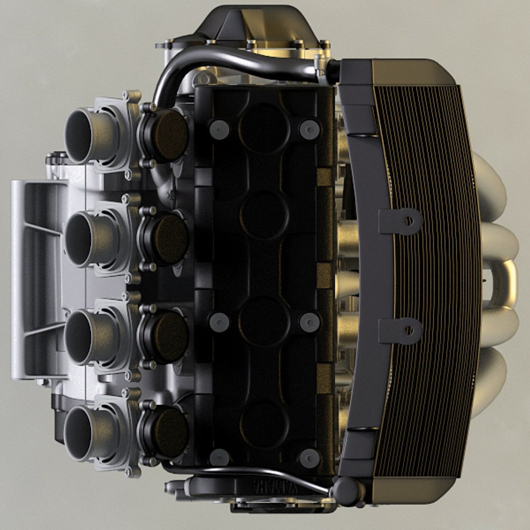 3d Model R6 Engine