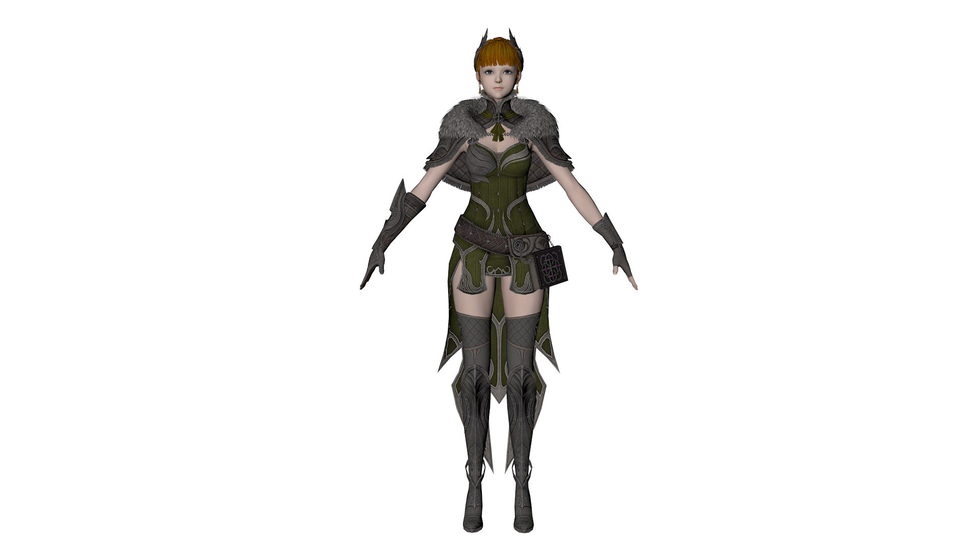 Stylized Fantasy Huntress Model 3D Model - TurboSquid 2398324