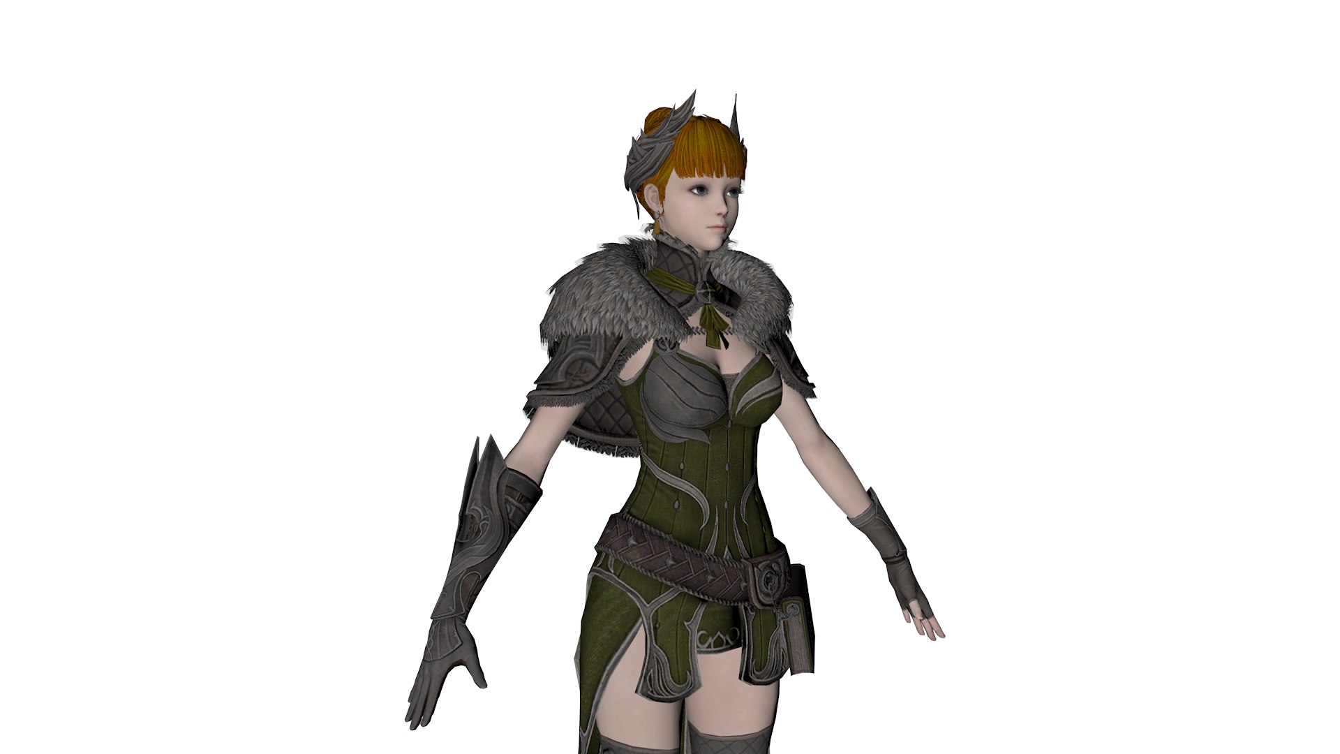 Stylized Fantasy Huntress Model 3D Model - TurboSquid 2398324