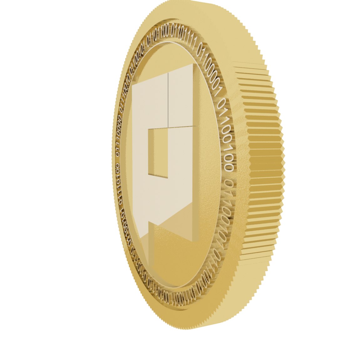 3D pixel pxl gold coin - TurboSquid 1624884