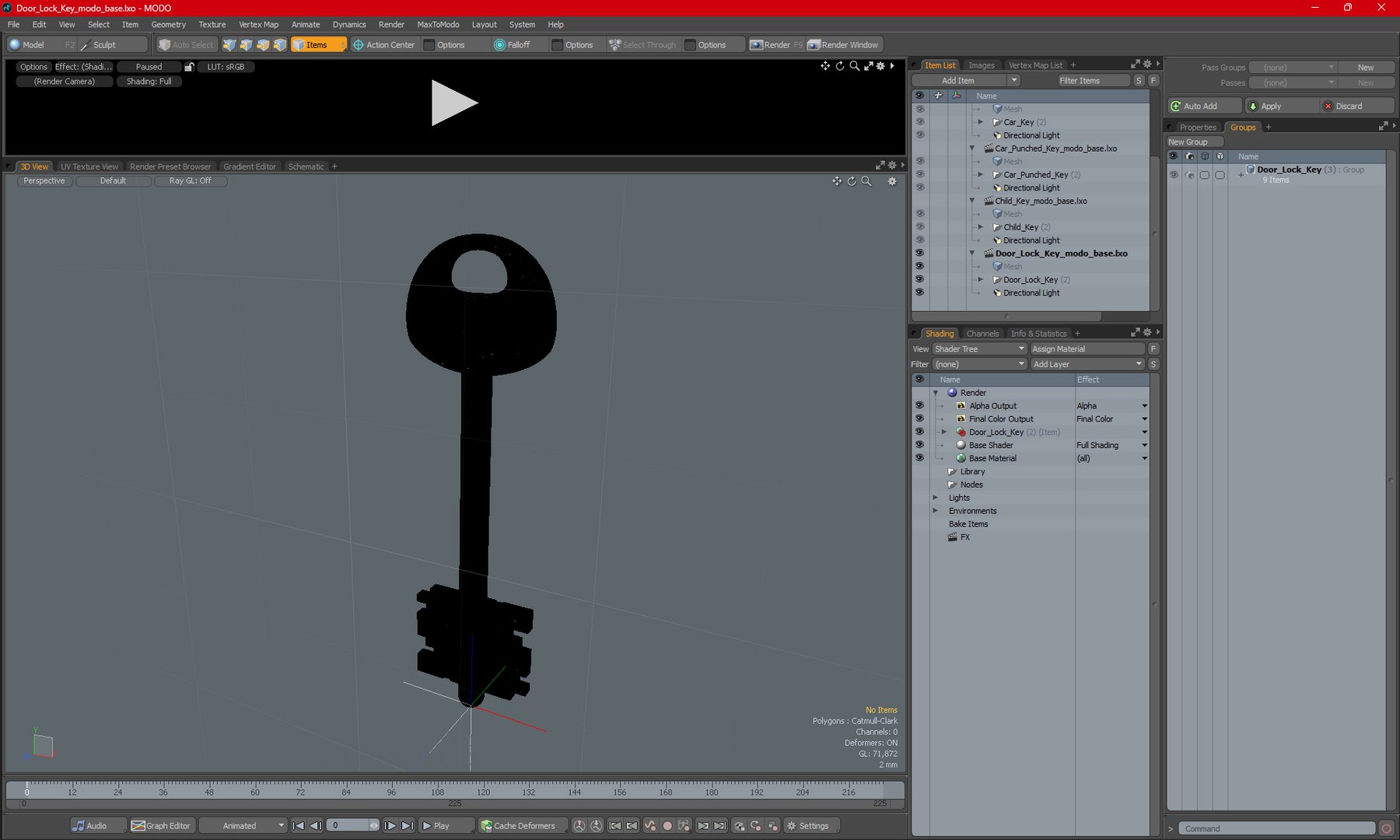 Door Lock Key 3D Model - TurboSquid 2222437