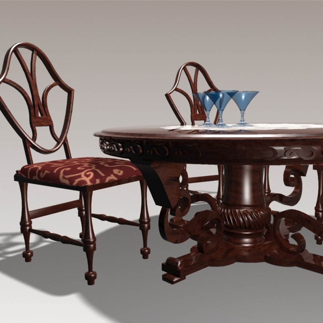 3d Antique Table Model