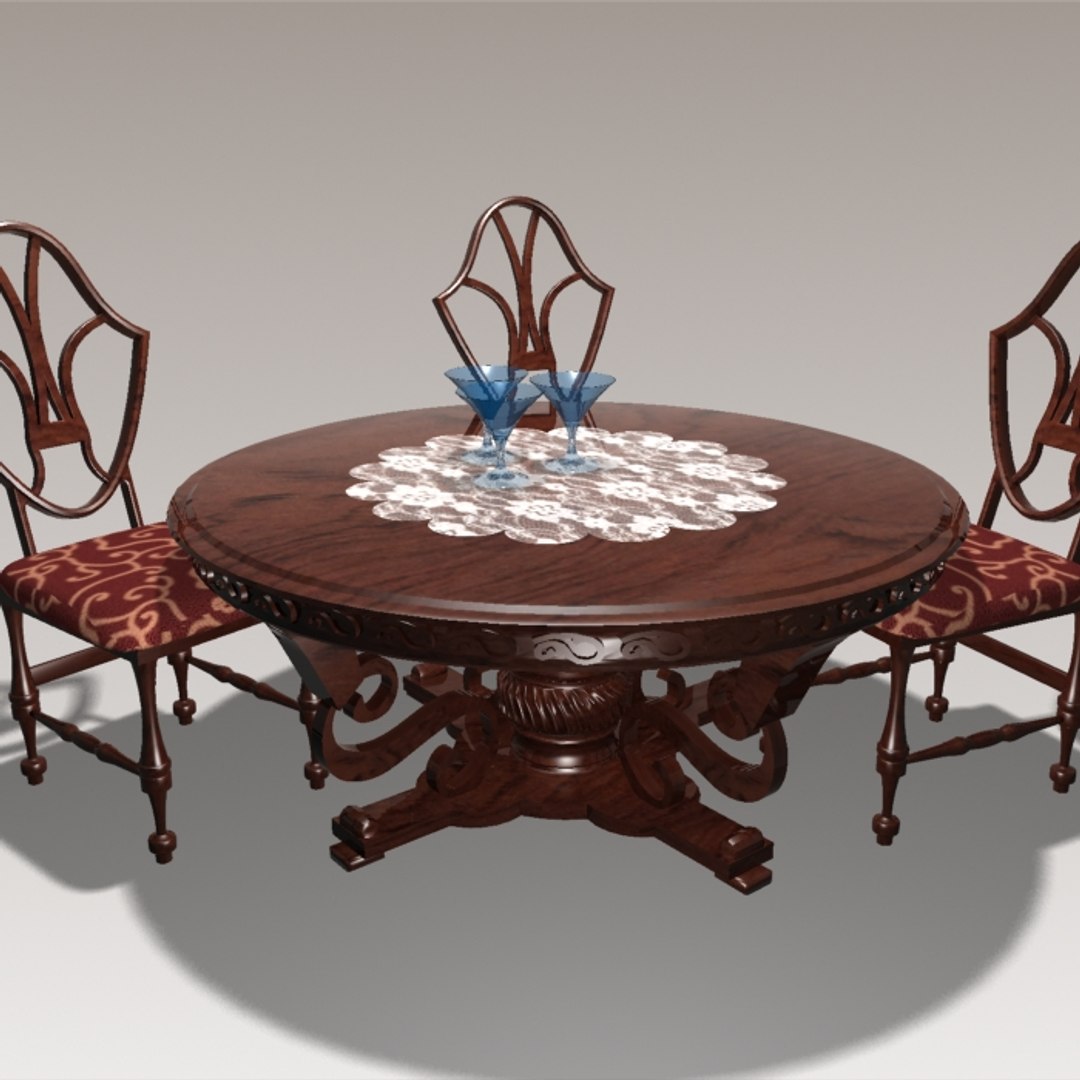 3d Antique Table Model