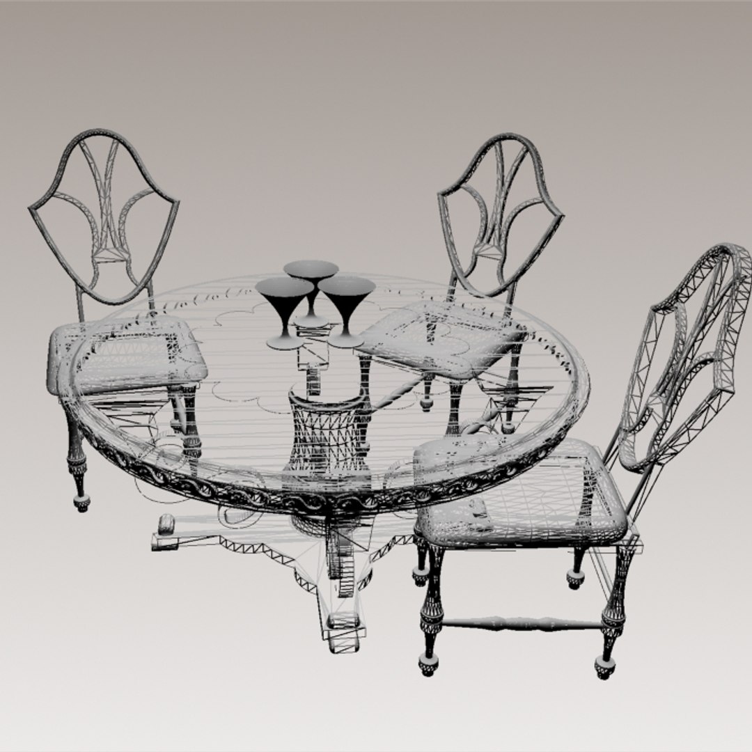 3d Antique Table Model