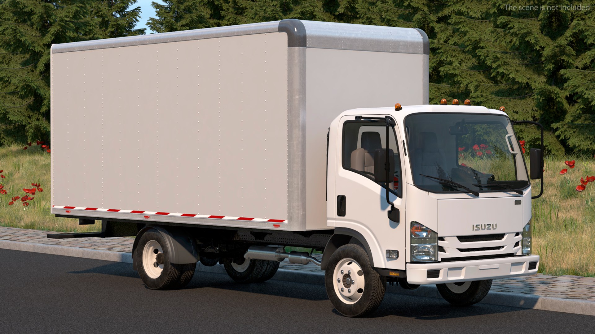 3D model Box Truck Isuzu NPR 2018 Mockup - TurboSquid 2003084