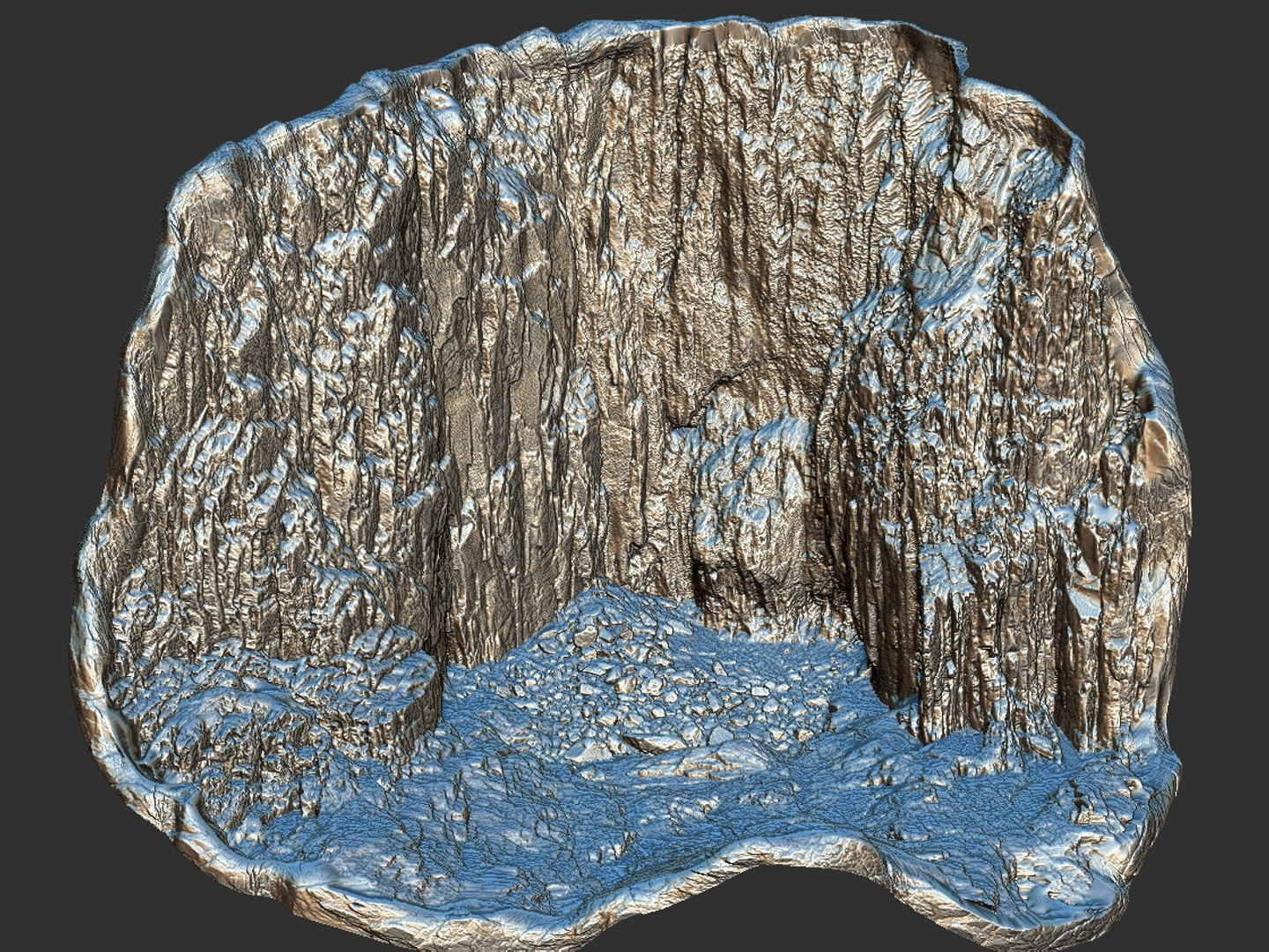 3d Black Cliffs 16k