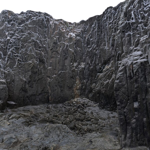 3d black cliffs 16k