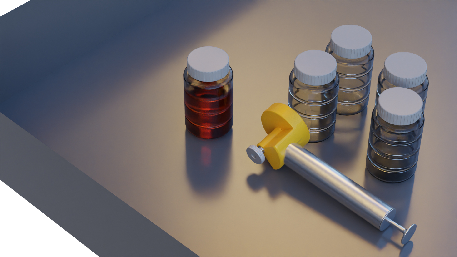 Vacuum Pump And Oil Sample Bottles 3D Model - TurboSquid 2128648