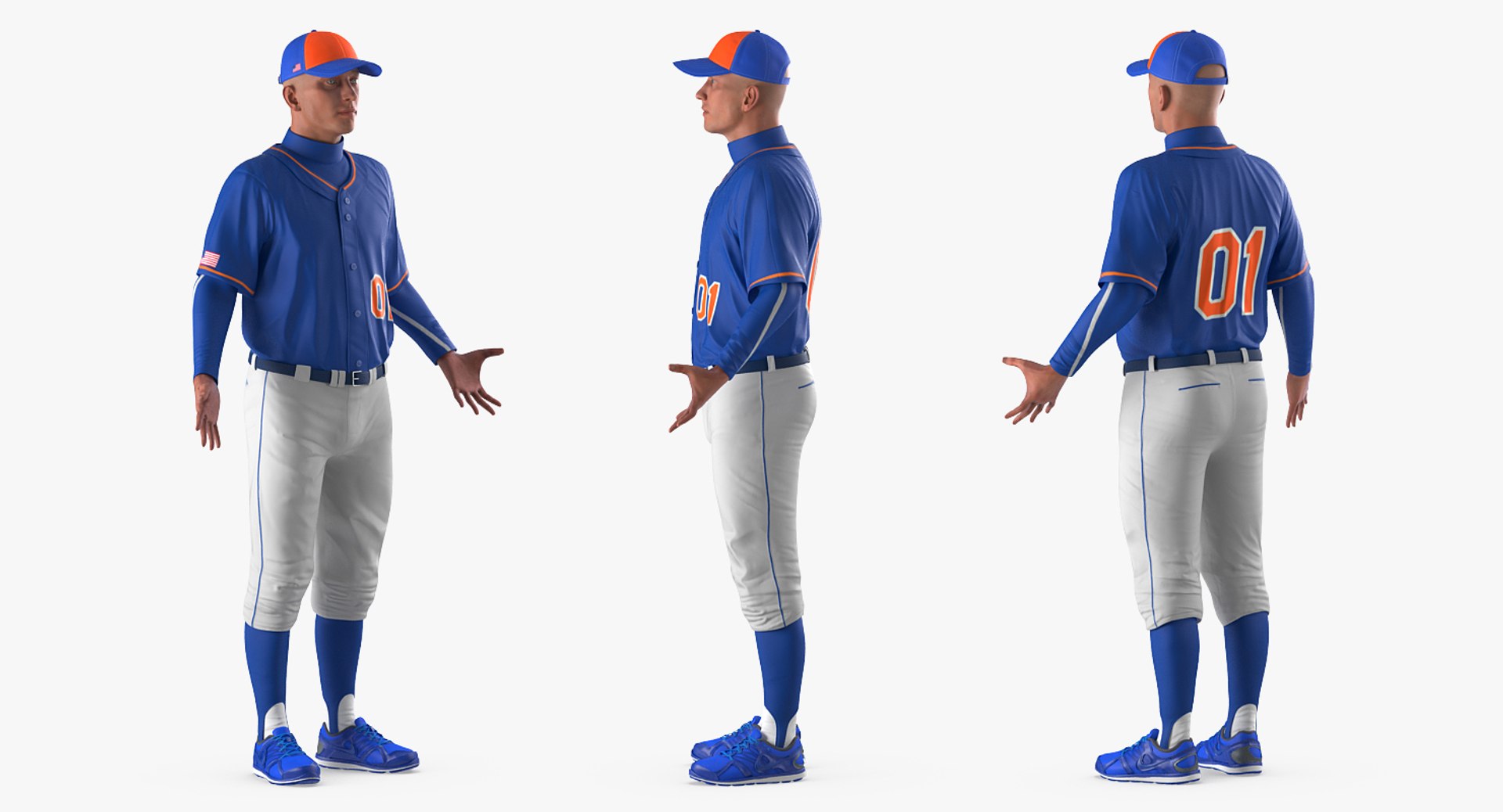 3D Baseball Player Rigged Generic - TurboSquid 1153586