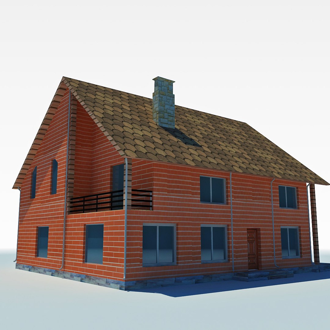3d Model Low-poly Cottage