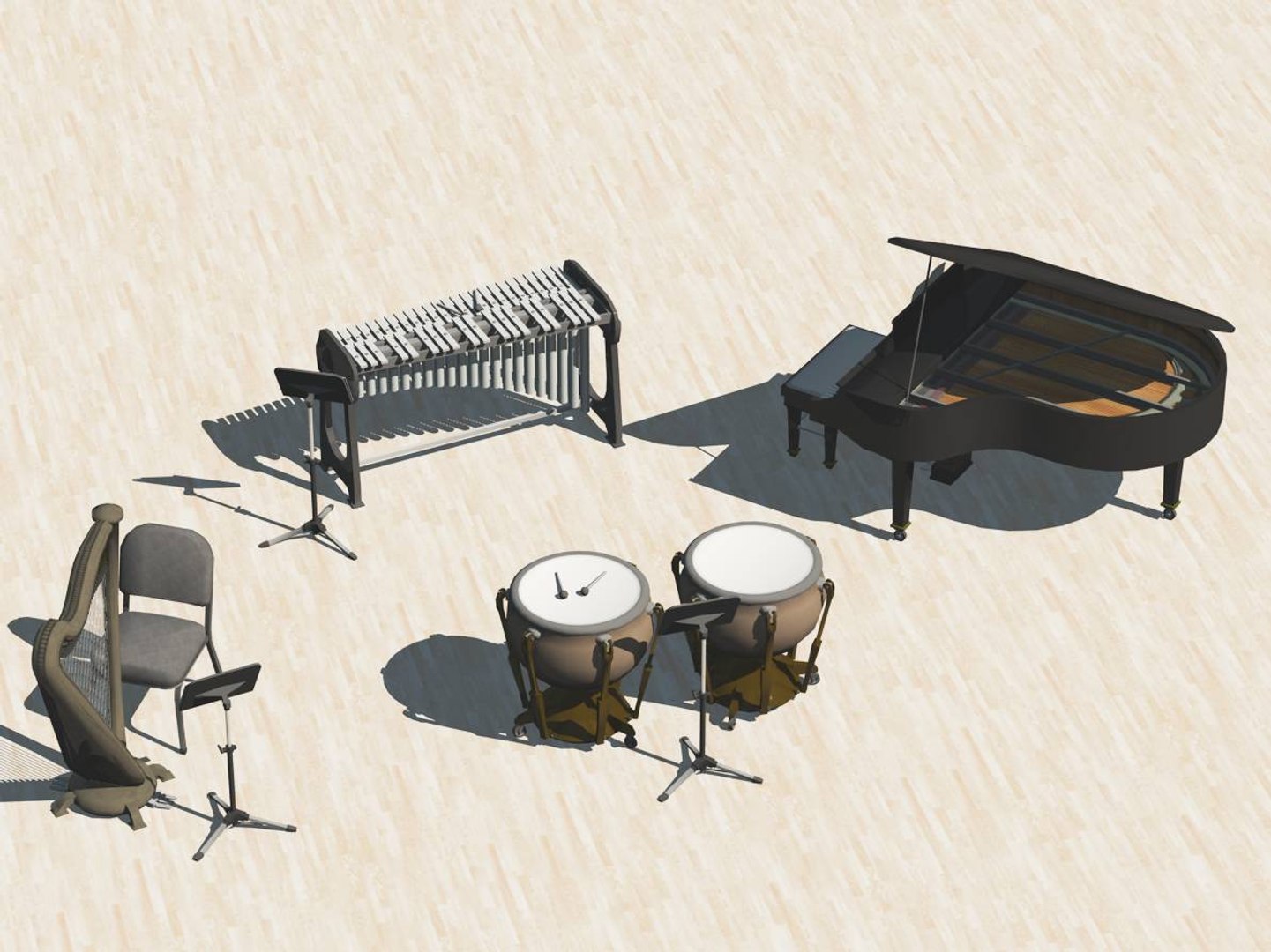 3D Music Instruments - TurboSquid 1293784