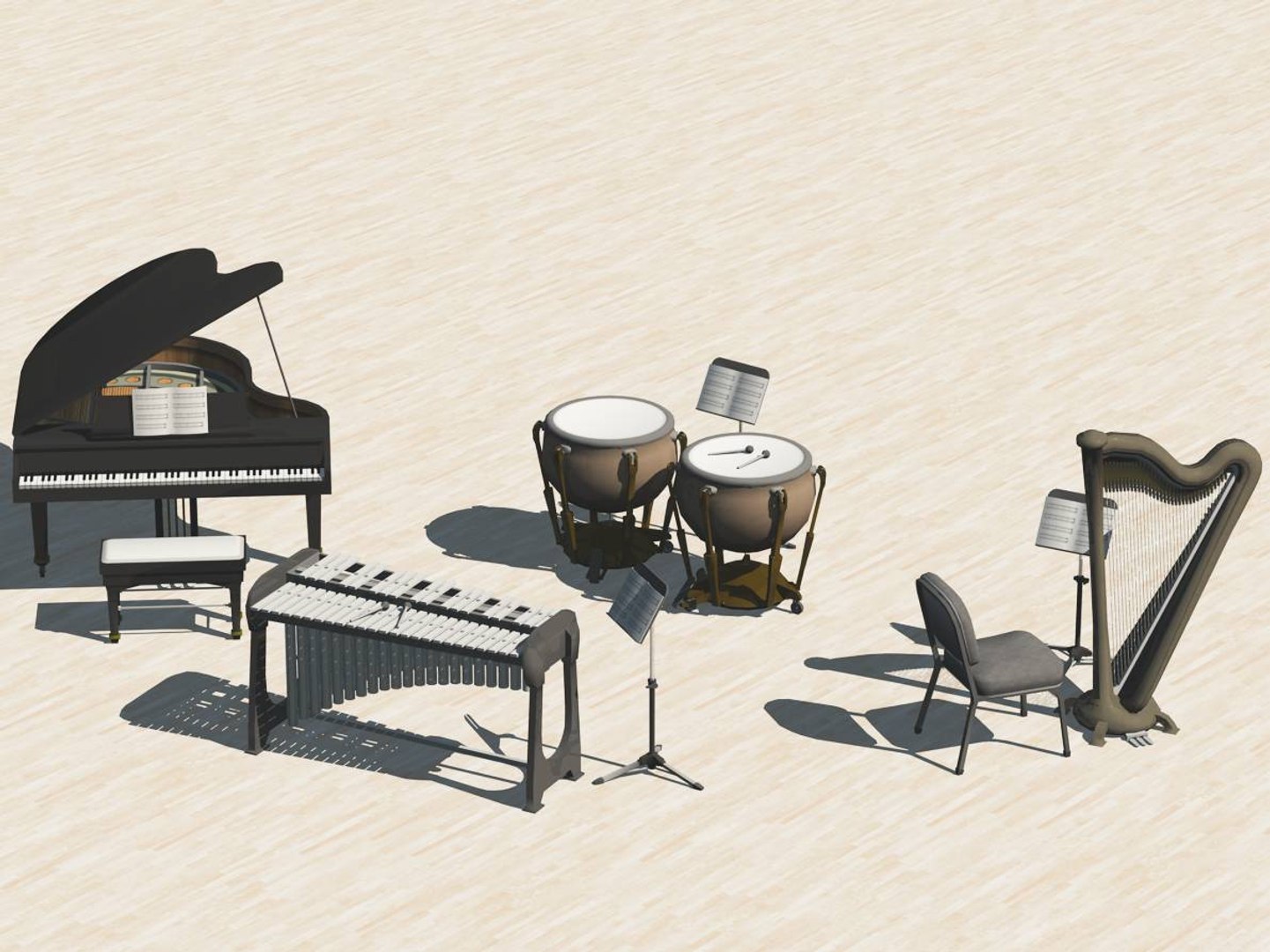 3D Music Instruments - TurboSquid 1293784