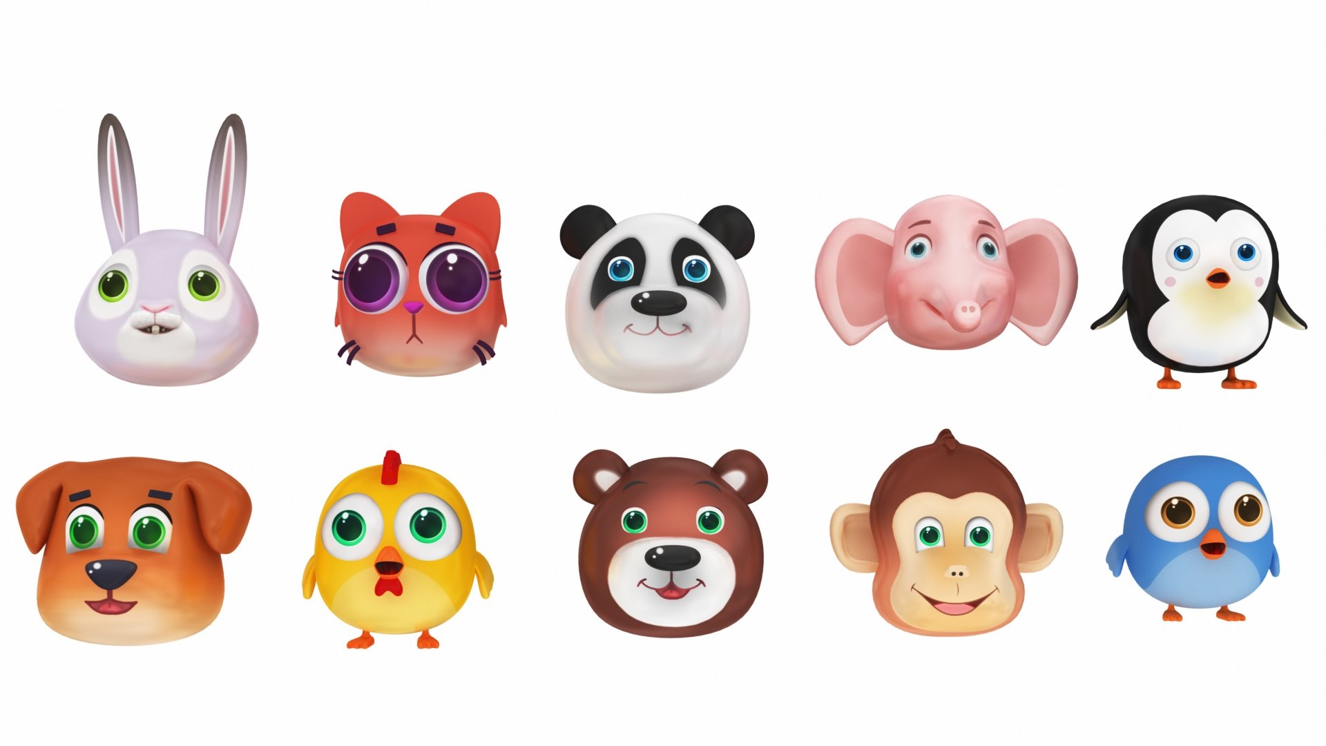 3D Model Cartoon Animal Icon - TurboSquid 2286090