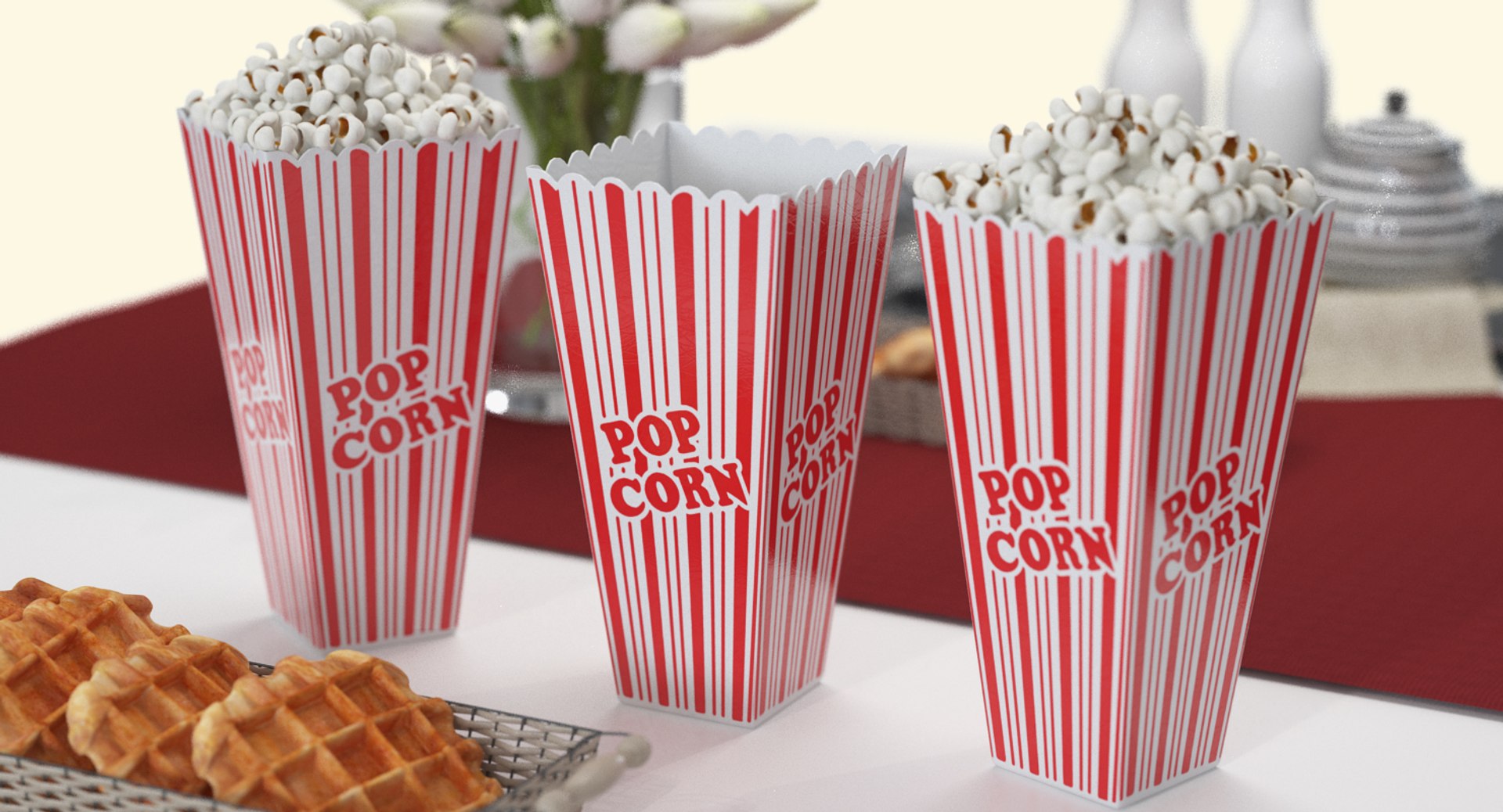 3D Long Popcorn Cup Corn Model - TurboSquid 1410223