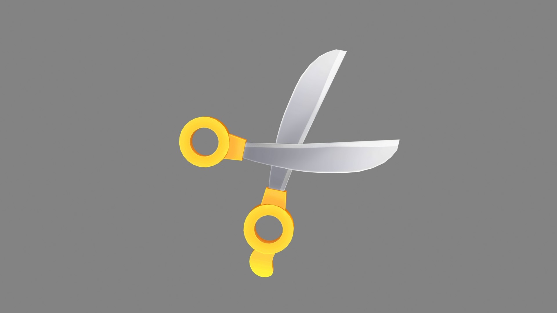 3D Model Cartoon Scissors Low-poly 3D Model - TurboSquid 1961570