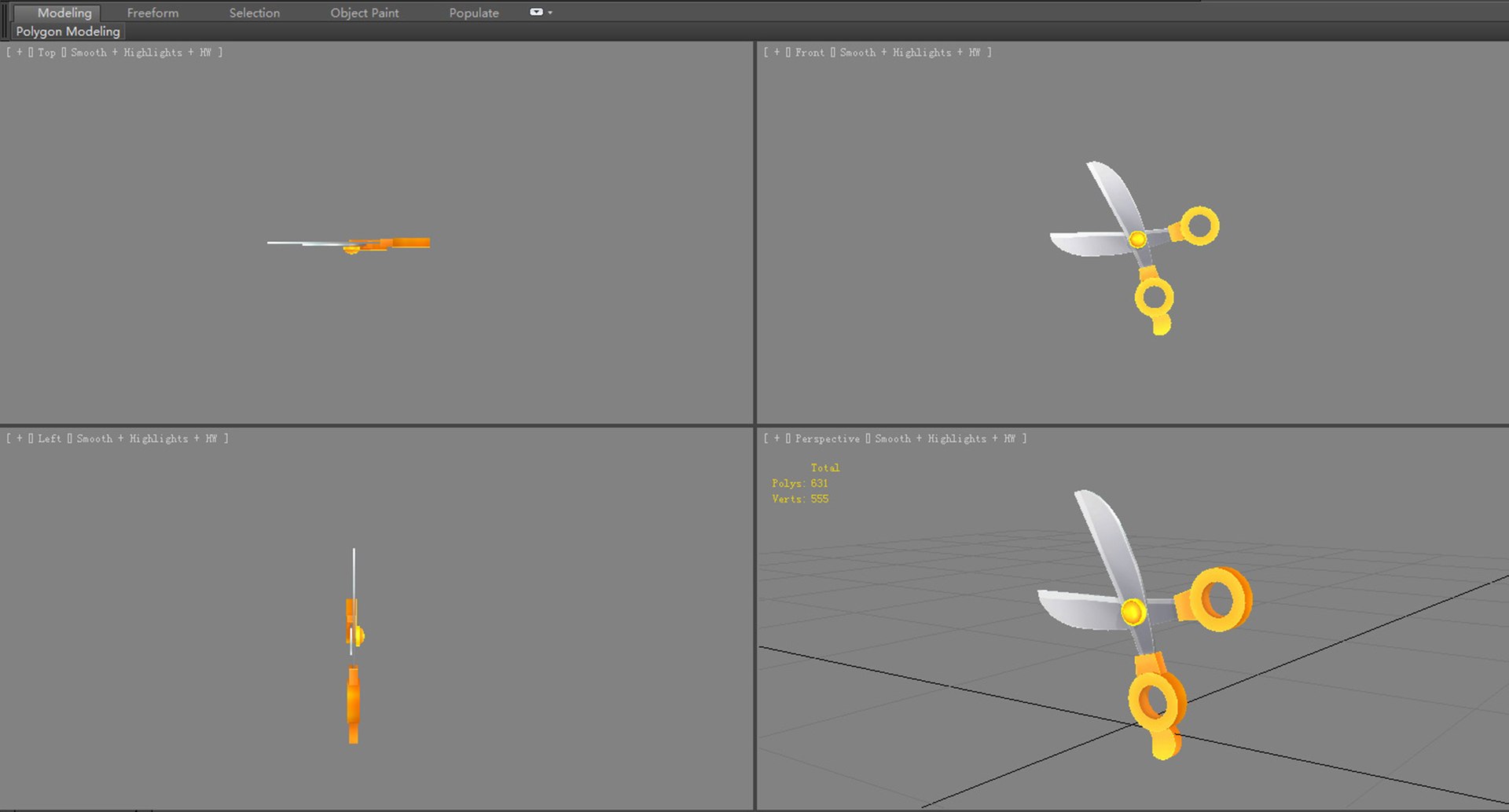 3D Model Cartoon Scissors Low-poly 3D Model - TurboSquid 1961570