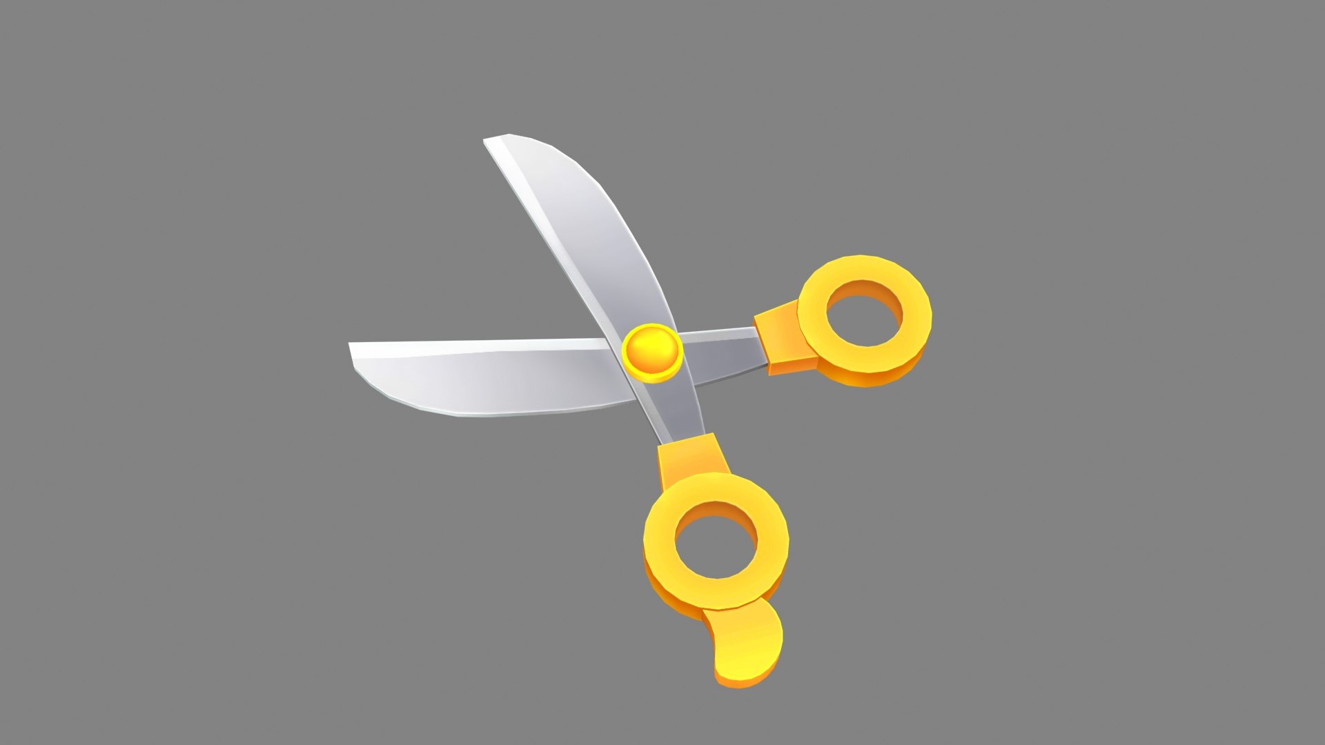 3D Model Cartoon Scissors Low-poly 3D Model - TurboSquid 1961570