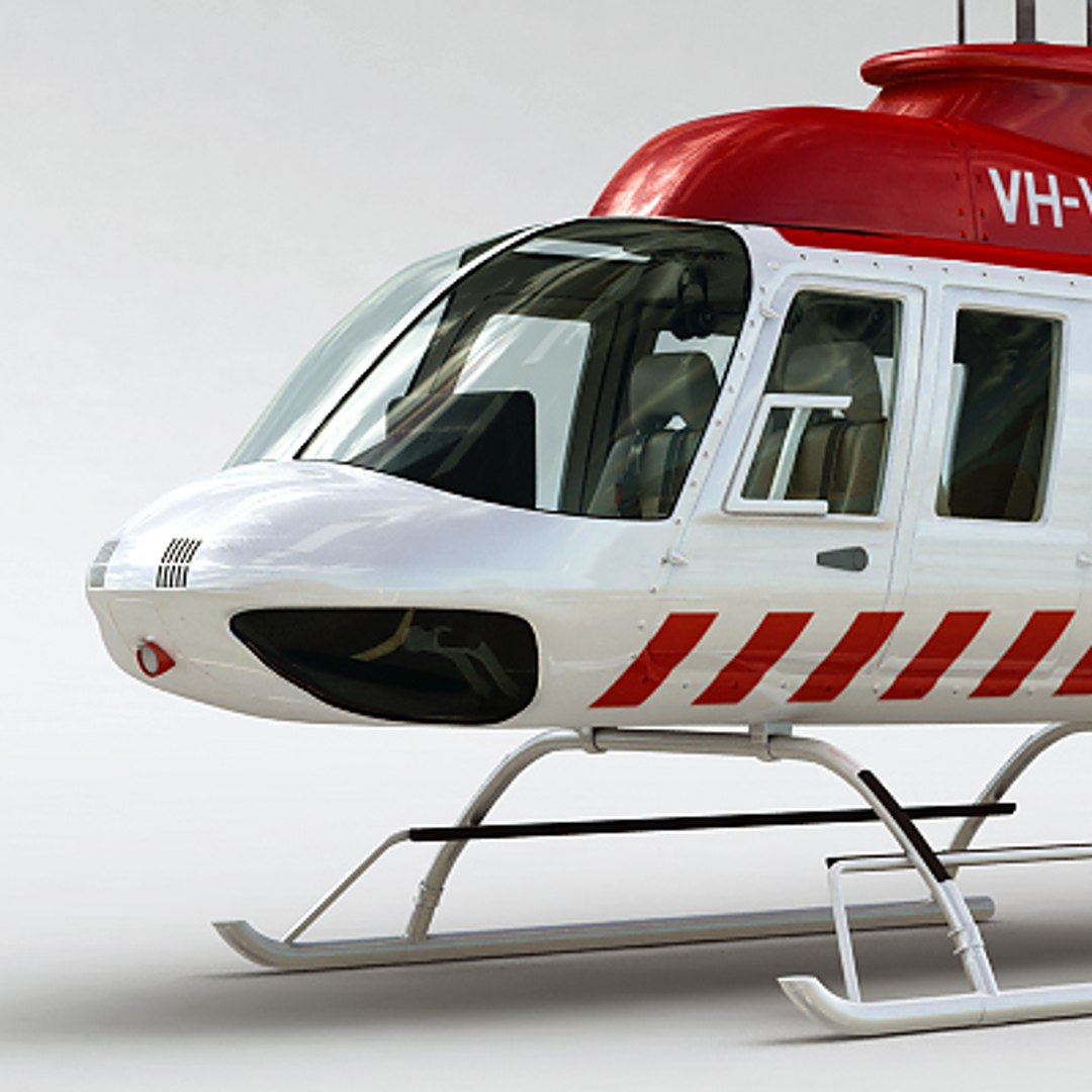 3d ambulance bell 206l interior model